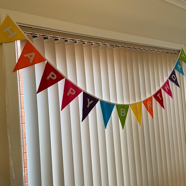 Happy Birthday Bunting - Etsy