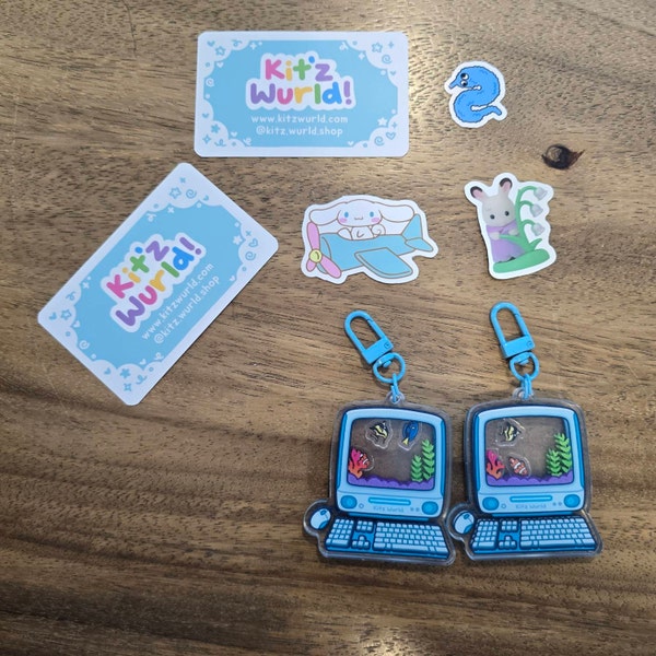 Bug Keeper 3.5 Inch Shaker Acrylic Charm Critter Keeper Keychain Nature ...