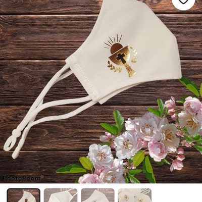 First Communion Mask / Confirmation Mask / Face Mask / - Etsy
