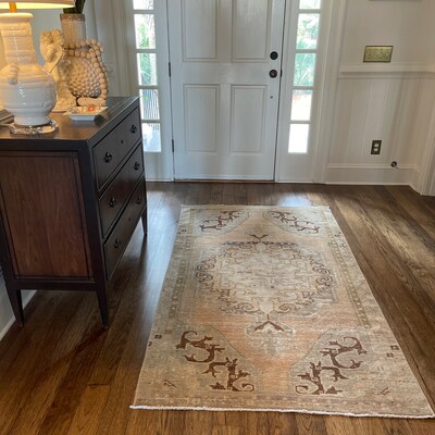 2x12 Red Runner Rug, Bohemian Rug, Anatolia, Rustic Runner Rug, Oushak ...