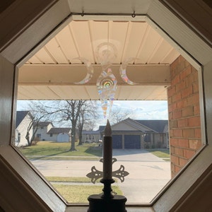 Sun Face With Lashes Window Cling Bling Holographic Rainbow | Etsy