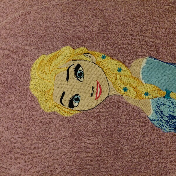 Princess Elsa Frozen Embroidery Design, 4x4 and 5x7 Hoop Embroidery ...