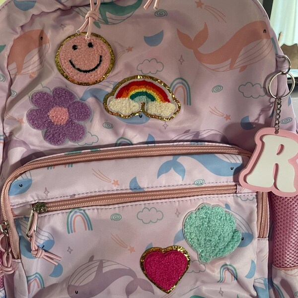 Boho Letter Keychain, 3D Letter Keychain, Name Keychain, Backpack Tag ...