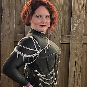 Silver Skull With Ornate Cross and Spike Charms With Swooping - Etsy