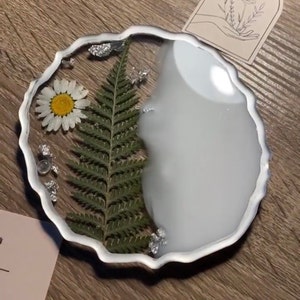 Floral Coaster Coasters Drink Coaster Pressed Flower Coaster Agate ...