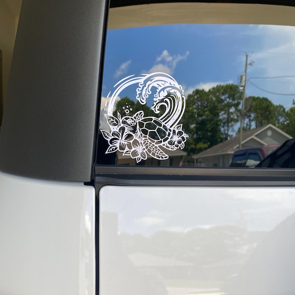 Sea Turtle Vinyl Decal, Car Decal, Laptop Decal, Save the Turtle ...