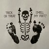 Halloween Footprint Art, Skeleton, Trick or Treat Smell My Feet ...