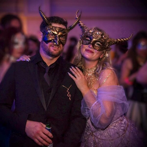 Blue Lace Masquerade Mask With Feathers, Luxury Rhinestones Venetian ...