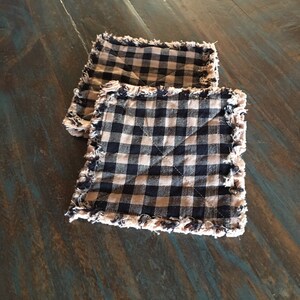 Primitive Rag Coasters, Set of 4, - Etsy