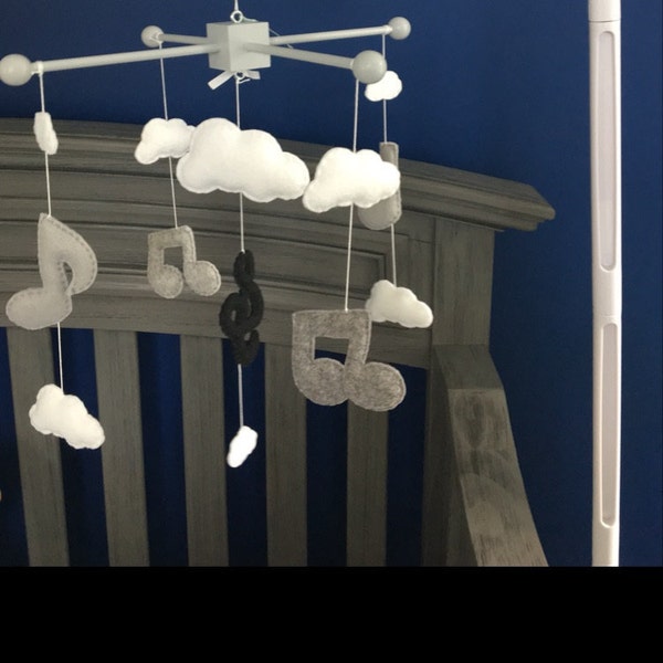 Music Note Mobile: Modern Baby Mobile, Musical Note Nursery, Music Note ...