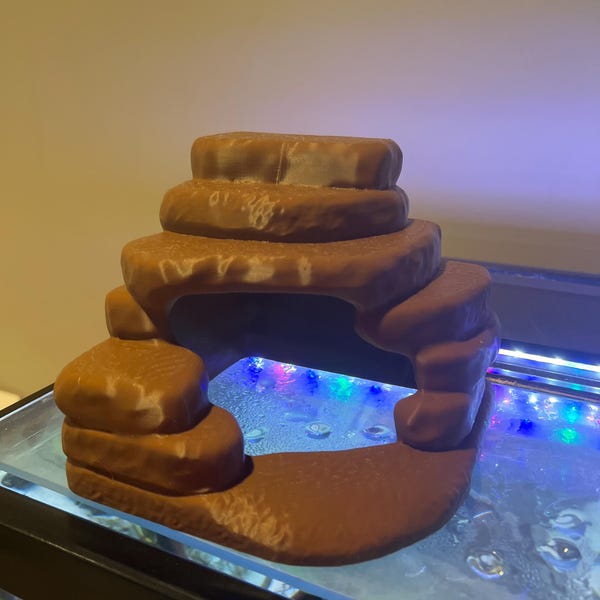 Aquarium Corner Cave Fish Tank Decoration, Axolotl Hide Underground ...
