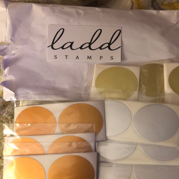 Foil Stickers, Round Metallic Stickers, Silver Stickers, Gold Stickers ...
