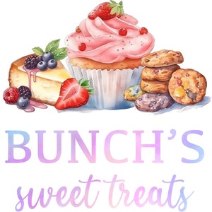 Sweet Treats Watercolor Clipart Bundle Tasty Desserts, Donuts, Cookies ...