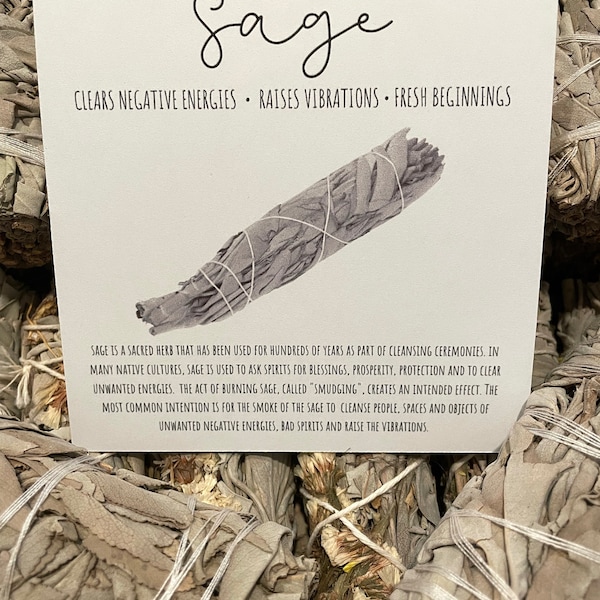 Smudging Basics Printable Poster: Sage, Palo Santo Guide (instant ...