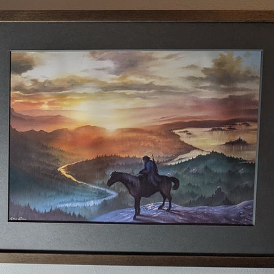 Red Rocket Art Print Sunset Post-apocalyptic Game - Etsy