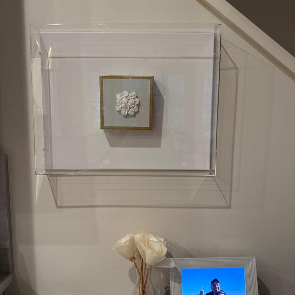 Botanical Intaglio Art on 5X7 or 6X6 Canvas, Plaster Medallions of ...