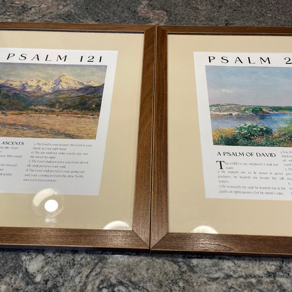 Psalm 23 Scripture Wall Art, the Lord is My Shepherd Christian Wall Art ...