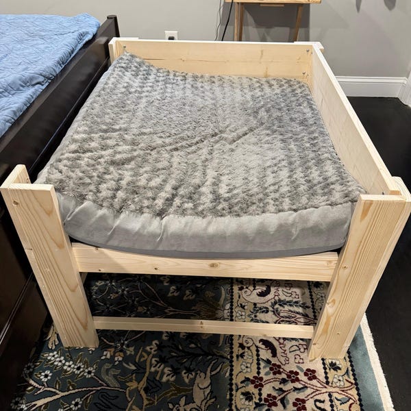 Unfinished Pet Ramp With Slats for Traction Wood Dog Ramp Pet Furniture ...