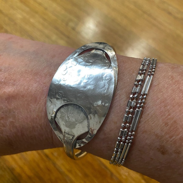 Unique Spoon Bracelets for Women, Vintage Silverware Wide Spoon Metal ...
