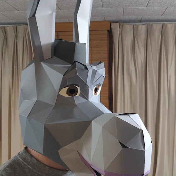 DONKEY SHREK MASK Diy - Etsy