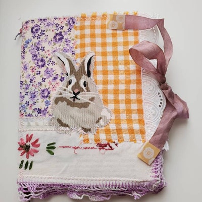 Stitched Snippet Fabric Paper Roll on a Wooden Spool French Vintage ...