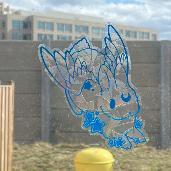 Milky Way Space Bunny Sticker, Holographic Vinyl Sticker, Galaxy ...