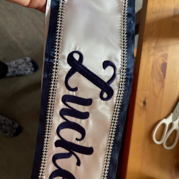 Custom Border Lace Sash Bridal Embroidery Lace Sash Custom Lace Sashes ...