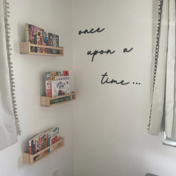 Once Upon a Time Cut Out, Nursery Wall Decor, Reading Wall, Fairytale ...