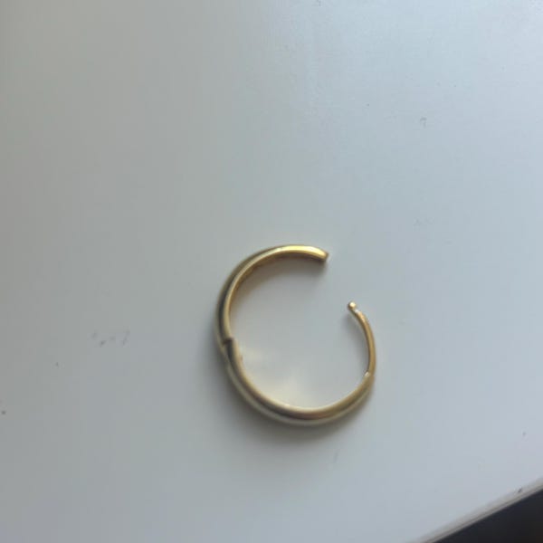 Diamond Huggie Hoop Earrings, 14K Gold CZ Cartilage Hoop, 6mm, 8mm, 10mm Hoop, Girlfriend Gift ...