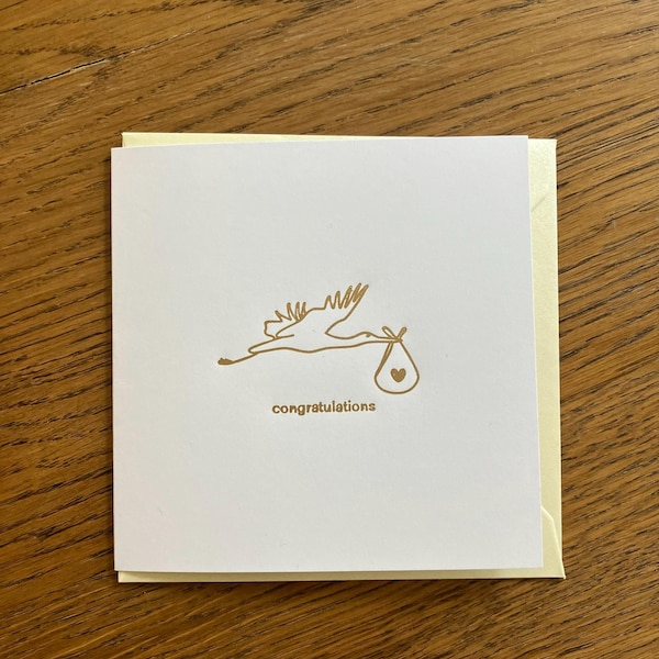 Letterpress Pregnancy Congratulations Card | Handmade, Expecting a Baby ...