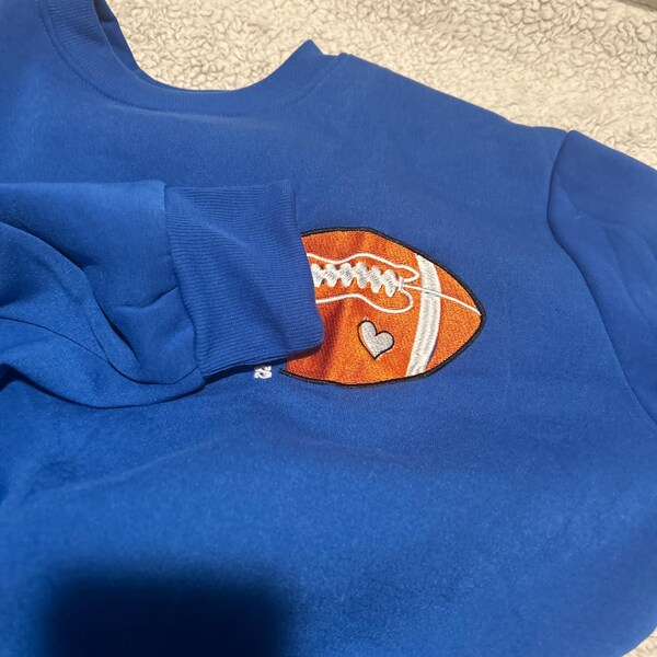 Personalized Football Embroidered Sweatshirt, Custom Football Name and ...