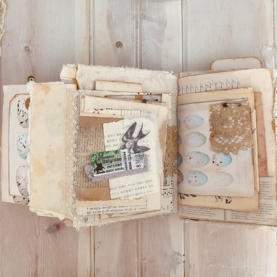 2 Sizes Handmade Paper Journal Deckled Edge Journaling Junk Journal Art ...