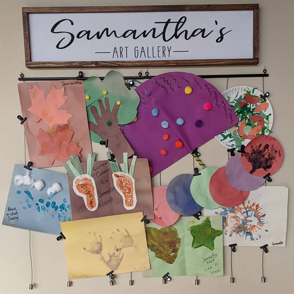 Kid’s Art Gallery Sign, Children’s Art Display Sign, Playroom Art, Kids ...