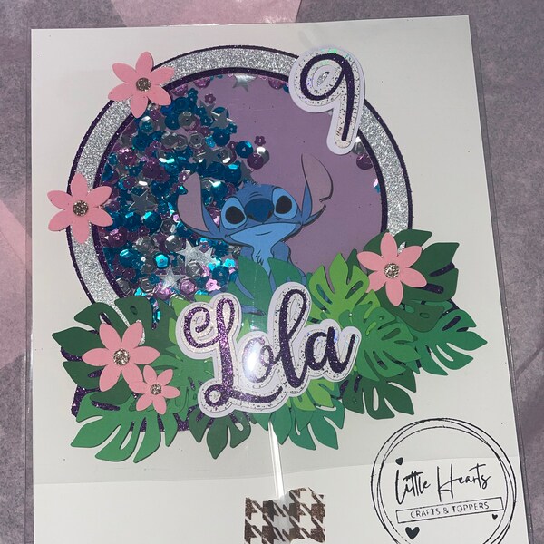 Stitch 3D Shaker Cake Topper Lilo and Stitch Personalised - Etsy UK