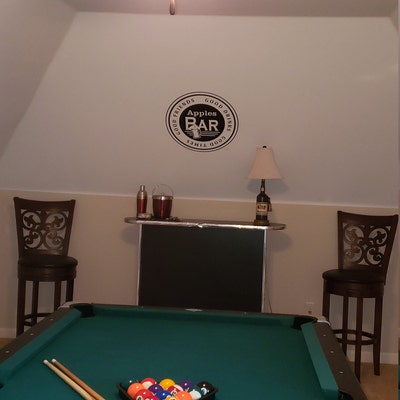 Personalized Name Bar Wall Decal Sticker - Etsy