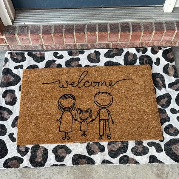 Bow Print Doormat Bows Pink Bows Gift for Her Welcome Mat Porch Decor ...