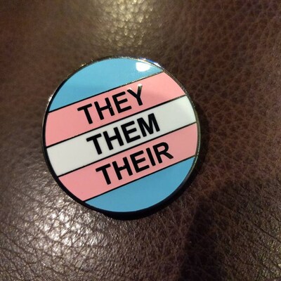 Gender Neutral Pronouns Hard Enamel Pin - Etsy