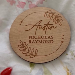 Baby Name Announcement Wooden Sign With Personalised - Etsy