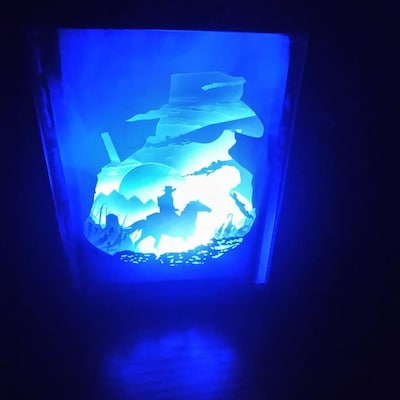 Anime Paper Cut Light Box Template Digital SVG File, Paper Cut 3d Light ...