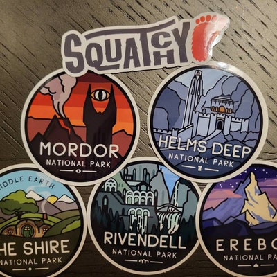 Bigfoot Sticker Set, Choose Your Quantity and Designs - Etsy