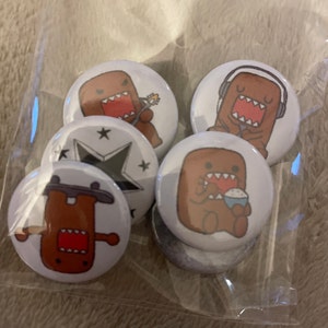 Domo Pins 4 Piece 1 Inch Button Pin Set Comes With - Etsy