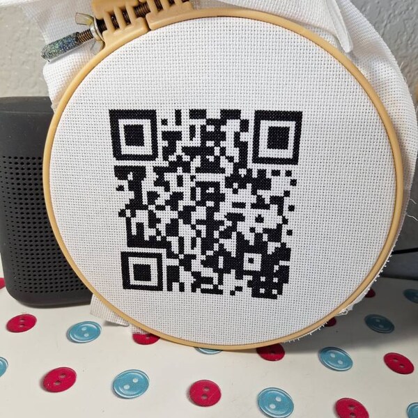 QR Code Rick Roll Pattern - Etsy