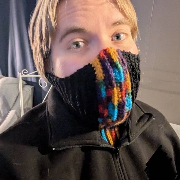 Half Balaclava Buff Ski Mask CROCHET PATTERN: Mens Neck & Face Warming ...