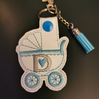 DIGITAL PATTERN, Classic Pram, Baby Pram, Key Ring, Key Fob, ITH, 4x4 ...