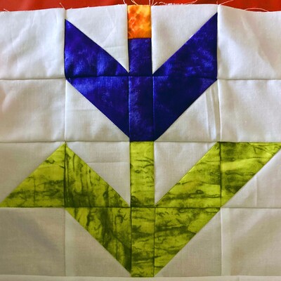 Crocus Flower Quilt Block Pattern Spring Time Quilt Block PDF - Etsy