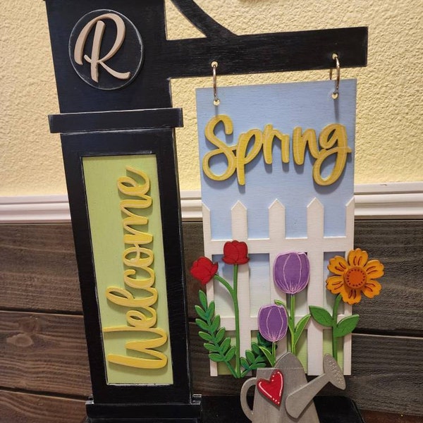 Spring Interchangeable Laser Cut File, Spring Laser File SVG, Spring ...