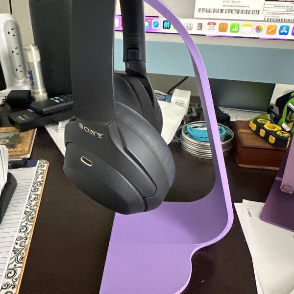 Modern Headphone Stand – 3D Printed Matte Headset Holder for Desk ...