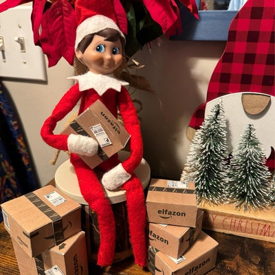 Christmas Elf Sized Elfazon Boxes amazon Elf Prop Idea Digital Download ...