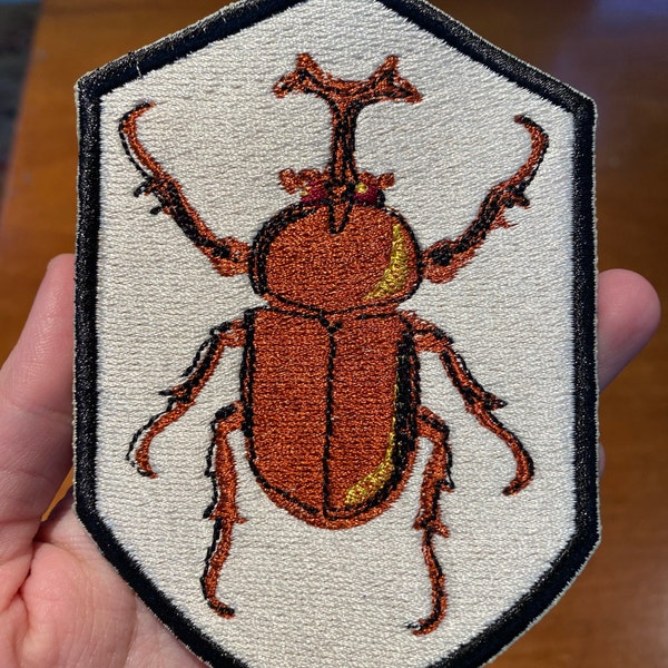 Japanese Stag Beetle Patch. Machine Embroidered Patch Sew Onto Bags ...