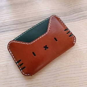 Cute Cat Card Holder/wallet With Pull Tag tail - Etsy